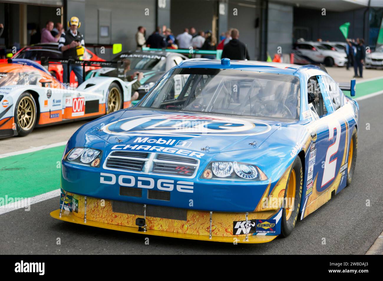 Simon Chalkly driving his 2010, Dodge Charger, taking part in the 75th ...
