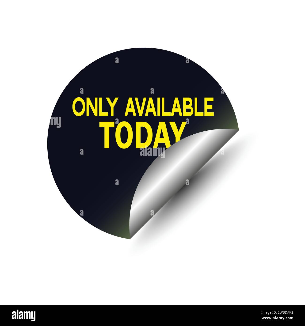 Only available today text sticker banner sign symbol vector Stock ...