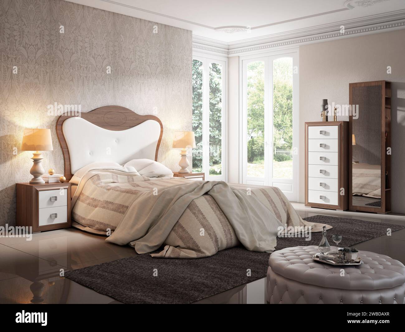 Modern double bedroom with minimalist trends,rustica,viintage,boho,2024 ...