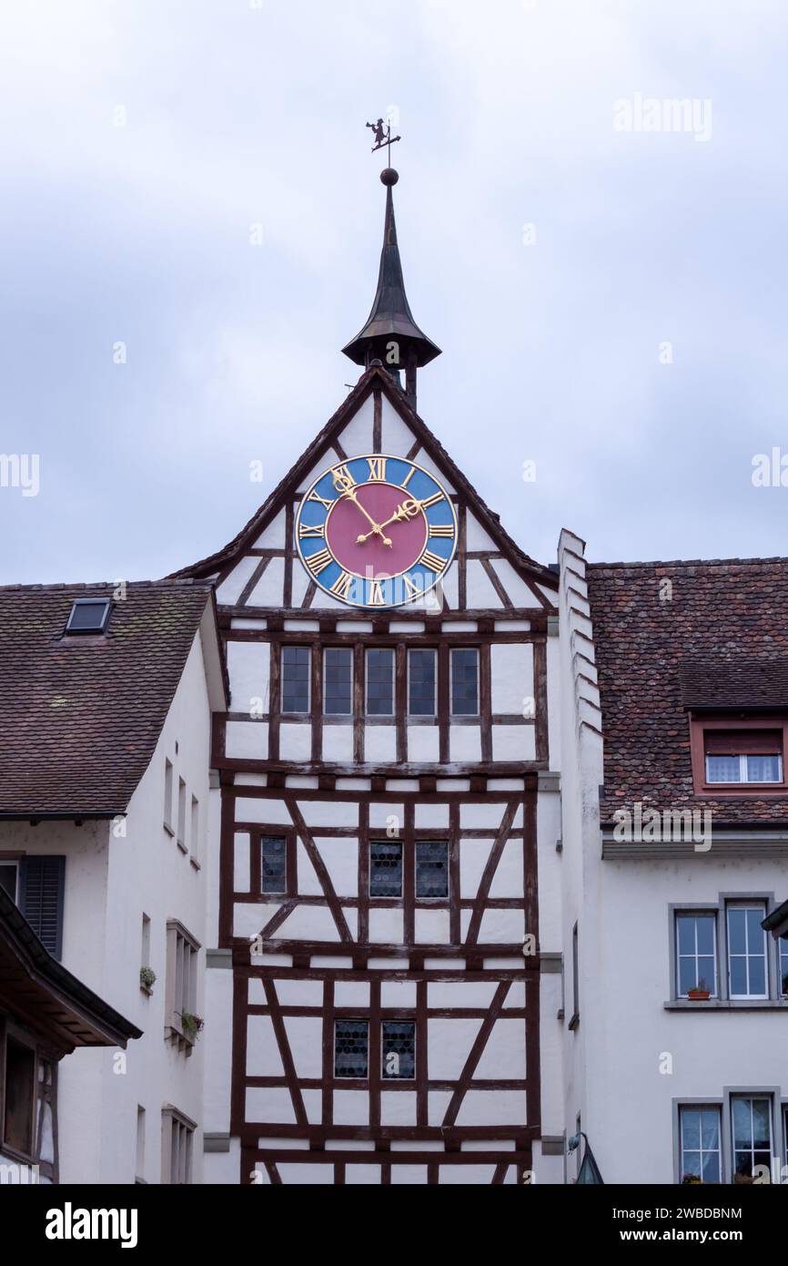 Medieval Wall Clock of Untertor (lower gate), Stein am Rhein ...