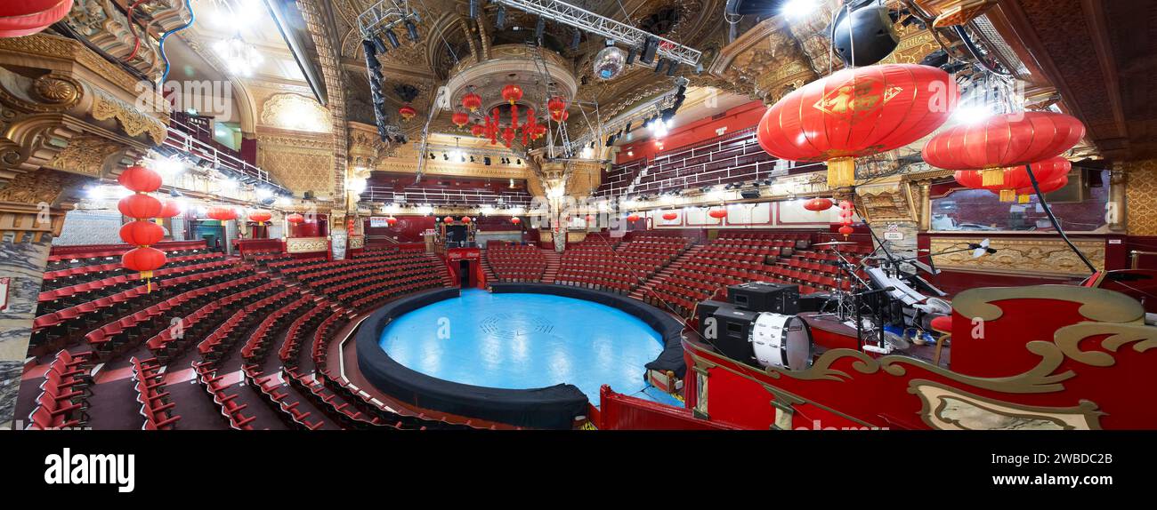 The interior of Blackpool Tower, Circus Arena, Blackpool, north west ...