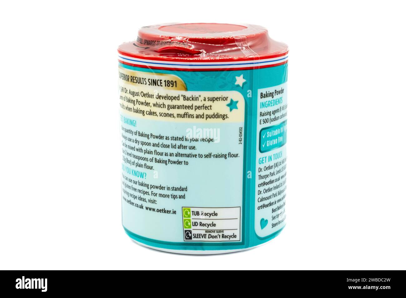 Irvine, Scotland, UK-July 21, 2023: Dr Oetker branded baking powder in ...