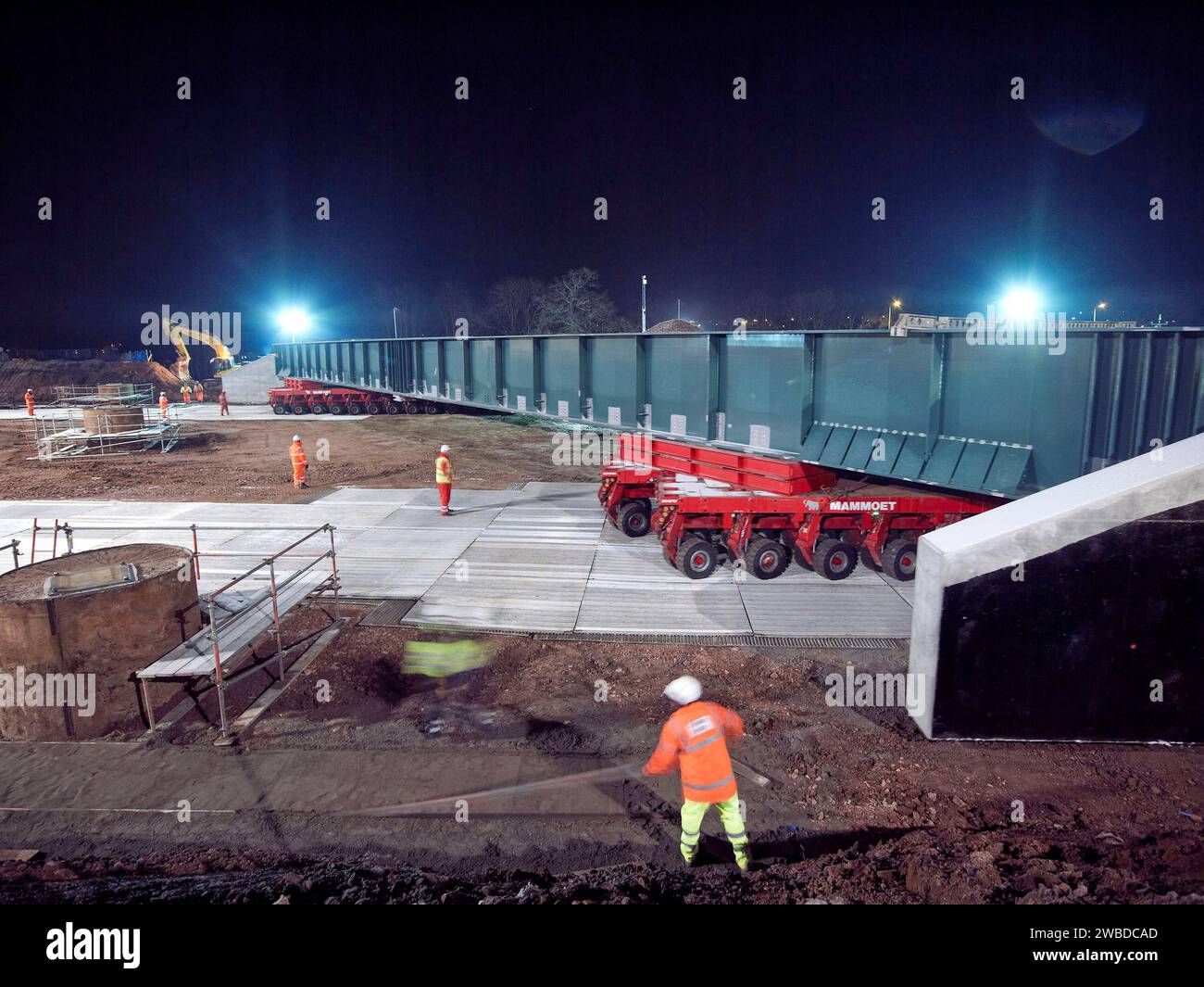 Construction industry at work, building new roads, A46 widening south ...