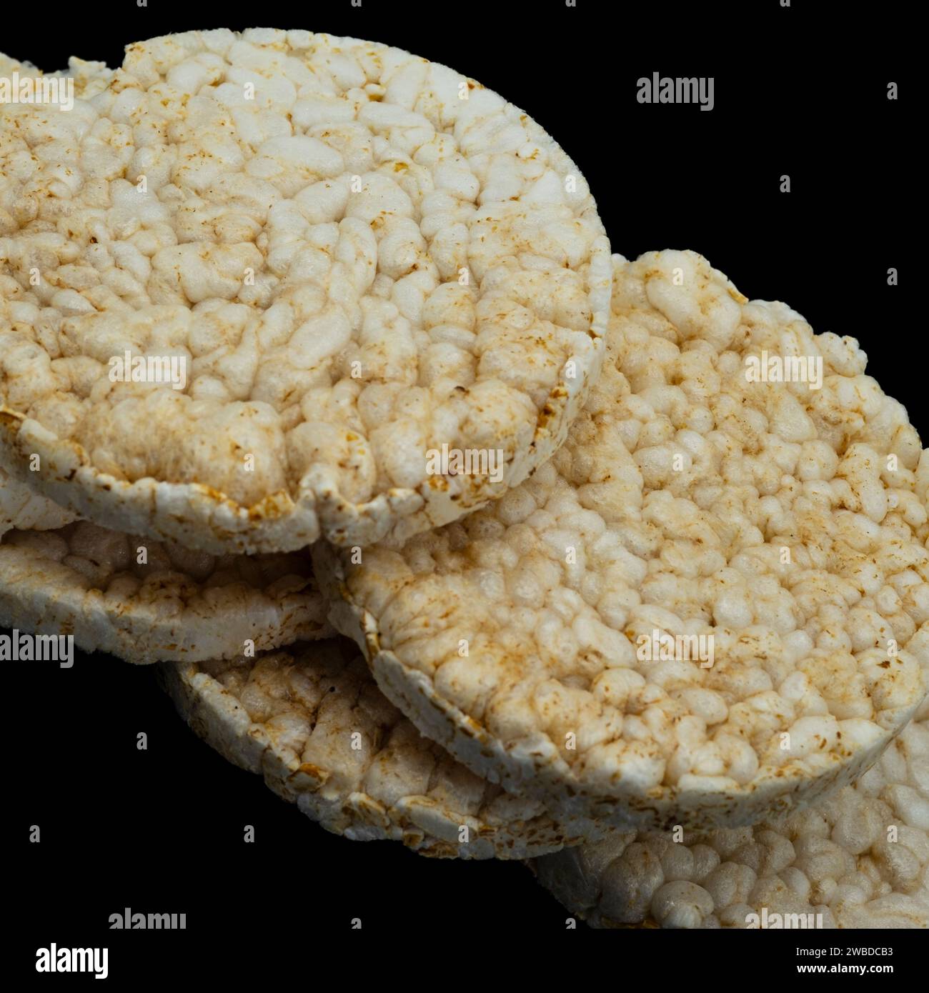 Rice cakes piled into a stack Stock Photo - Alamy