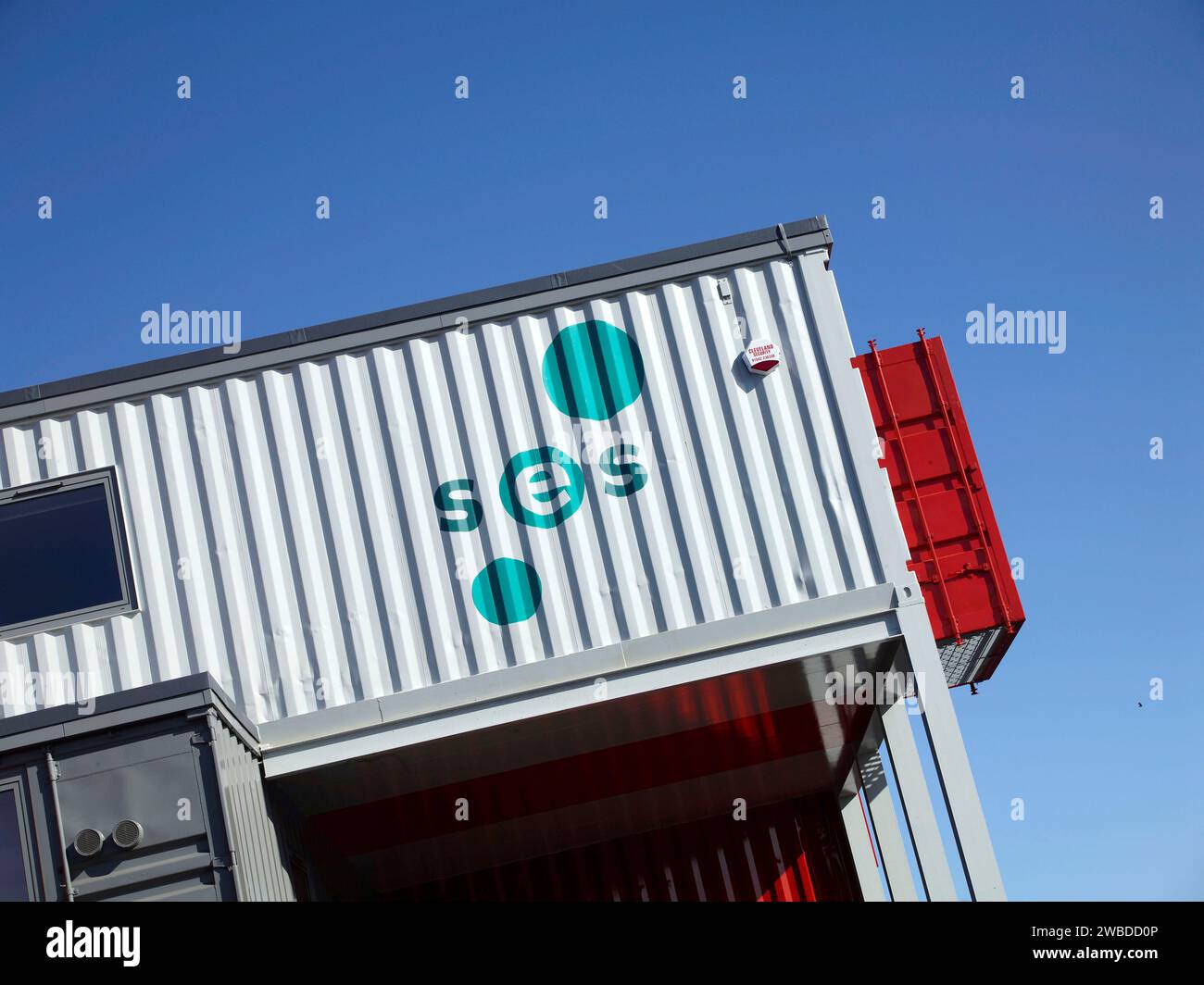 Building created from used shipping containers, Sunderland, north east ...