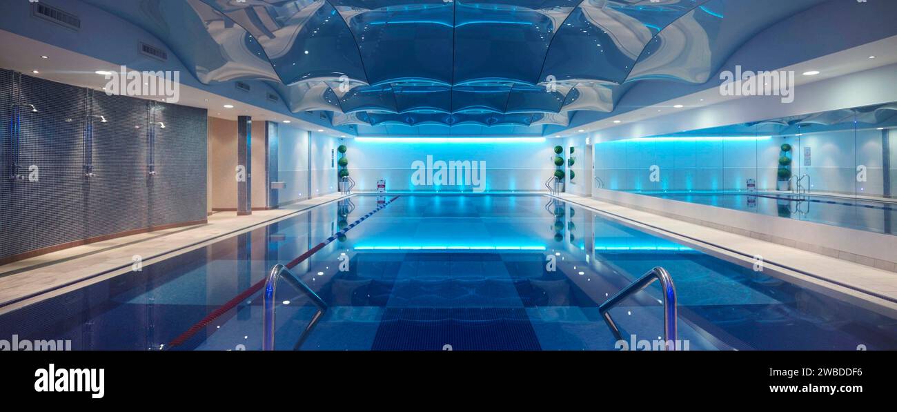 Swimming Pool in a luxury Gym complex, UK Stock Photo - Alamy