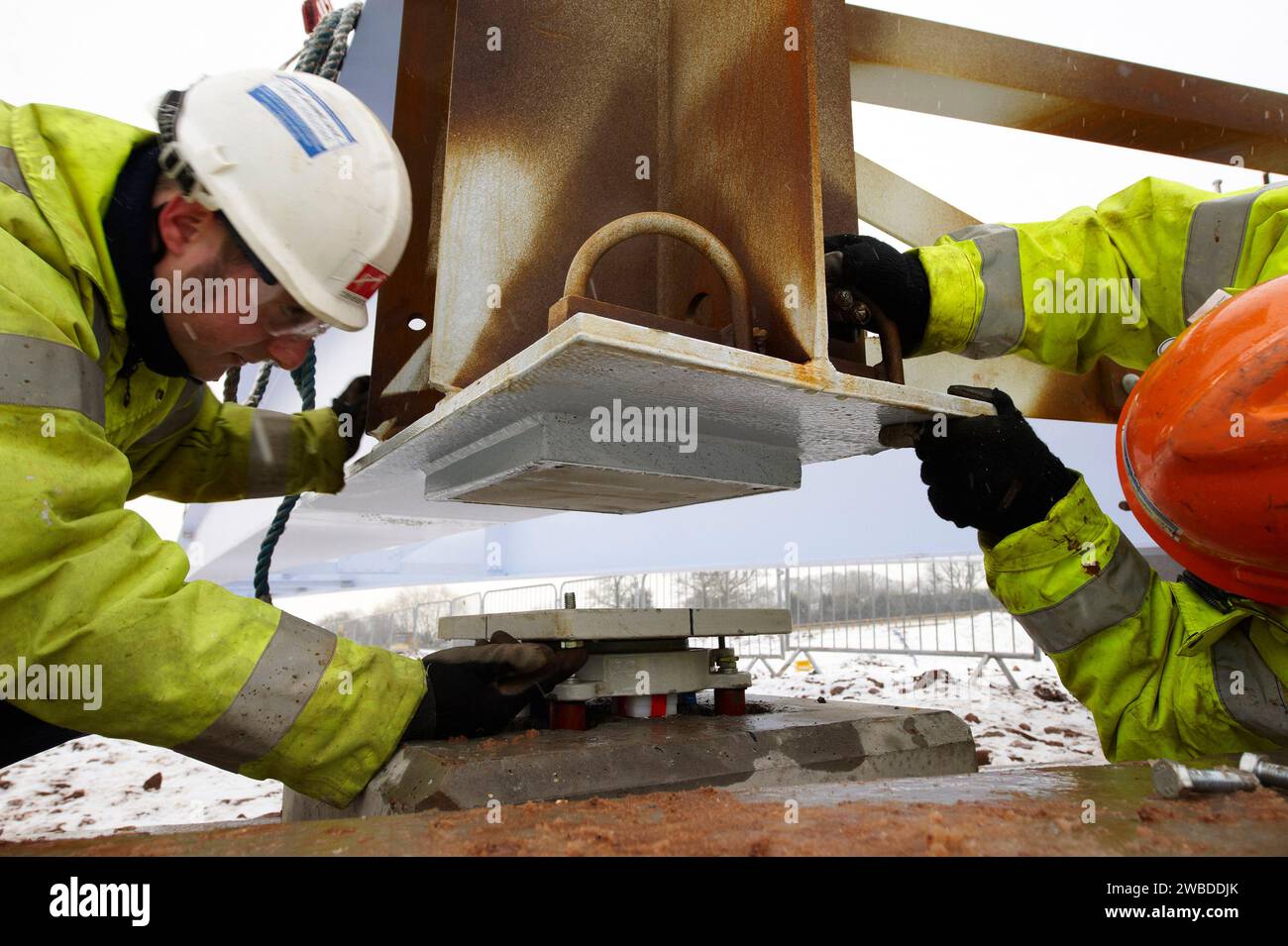 Construction industry at work, building new roads, A46 widening south ...