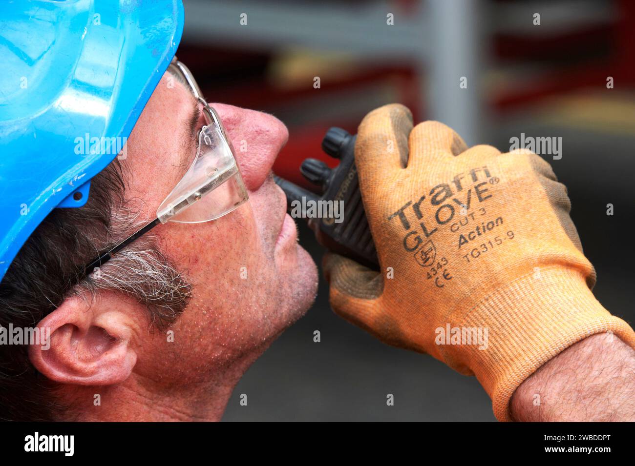 Construction industry at work, during the rebuilding and renovation of ...