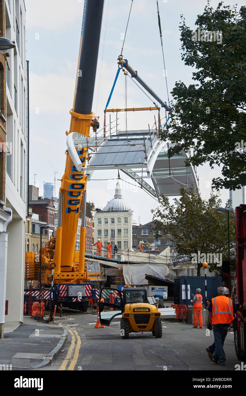 Construction industry at work, during the rebuilding and renovation of ...