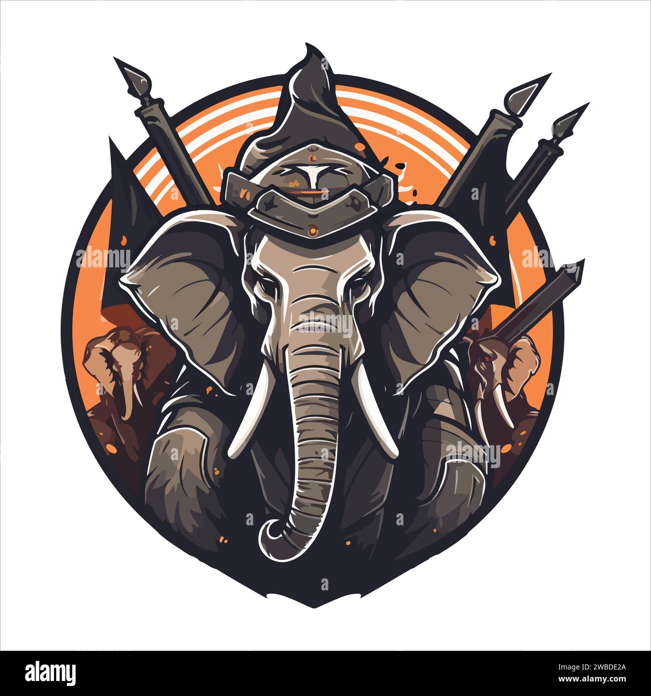 Elephant feet illustration Stock Vector Images - Alamy