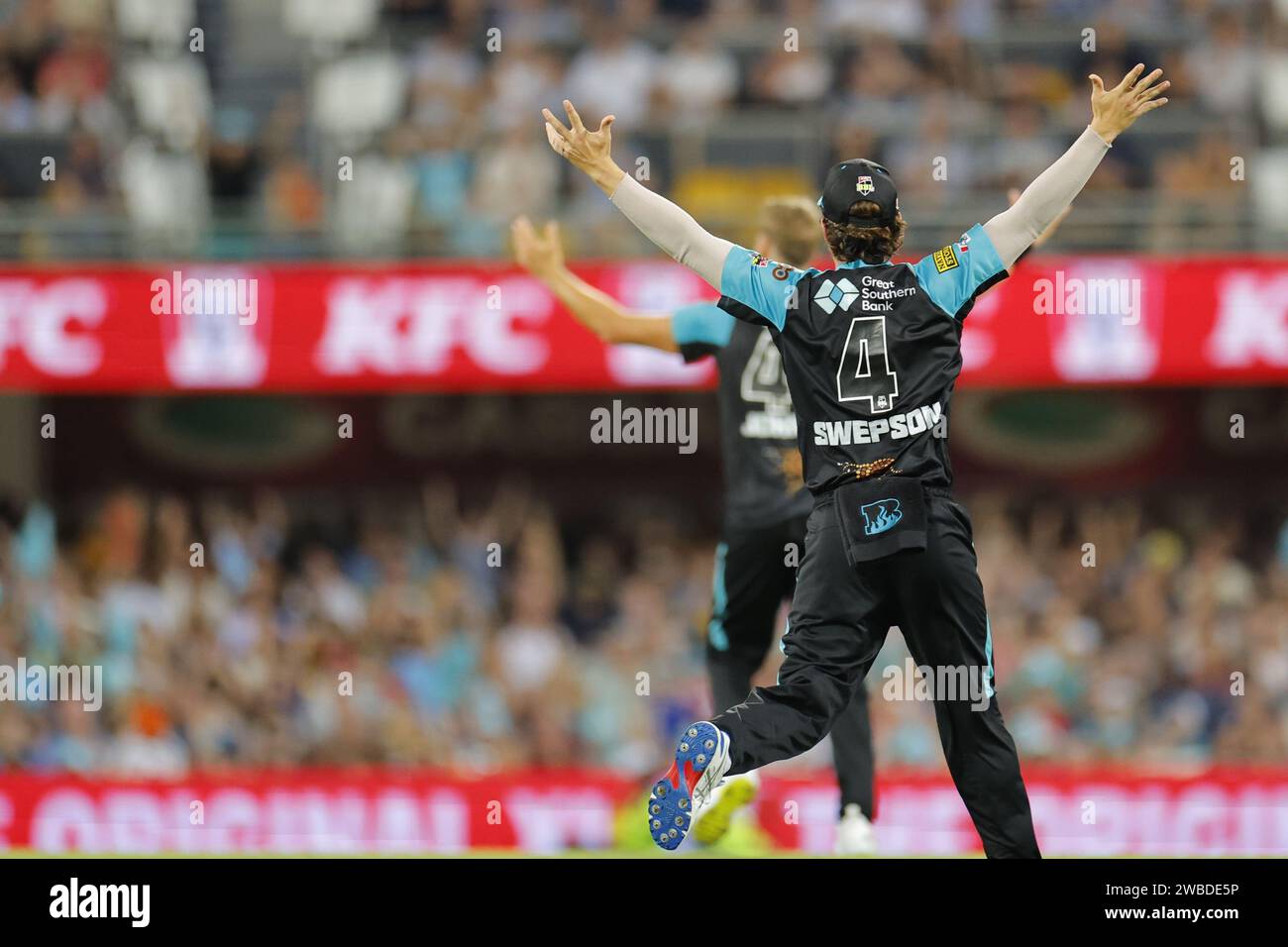 Brisbane, Australia. 10th Jan 2024. Sam Whiteman (9 Perth Scorchers ...