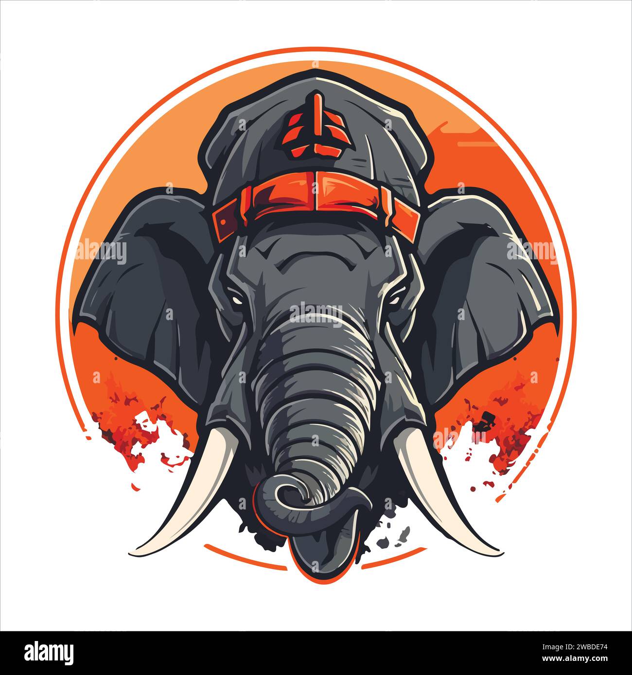 Elephant feet illustration Stock Vector Images - Alamy