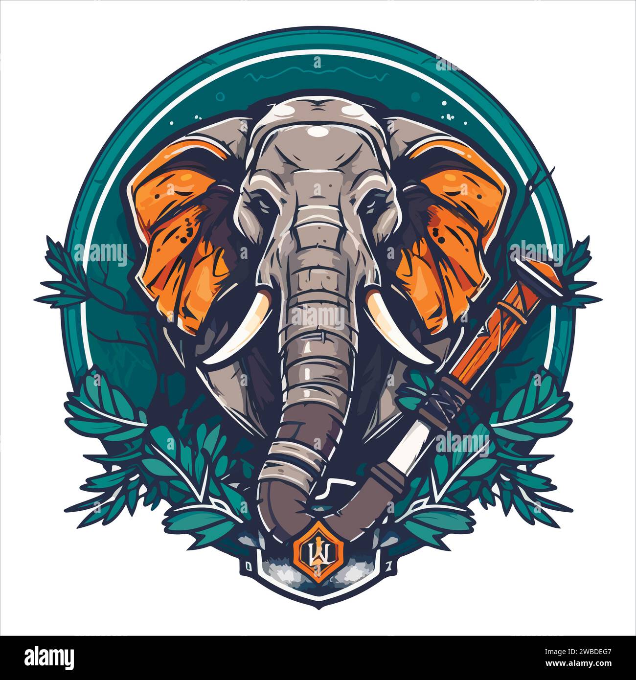 Elephant feet illustration Stock Vector Images - Alamy