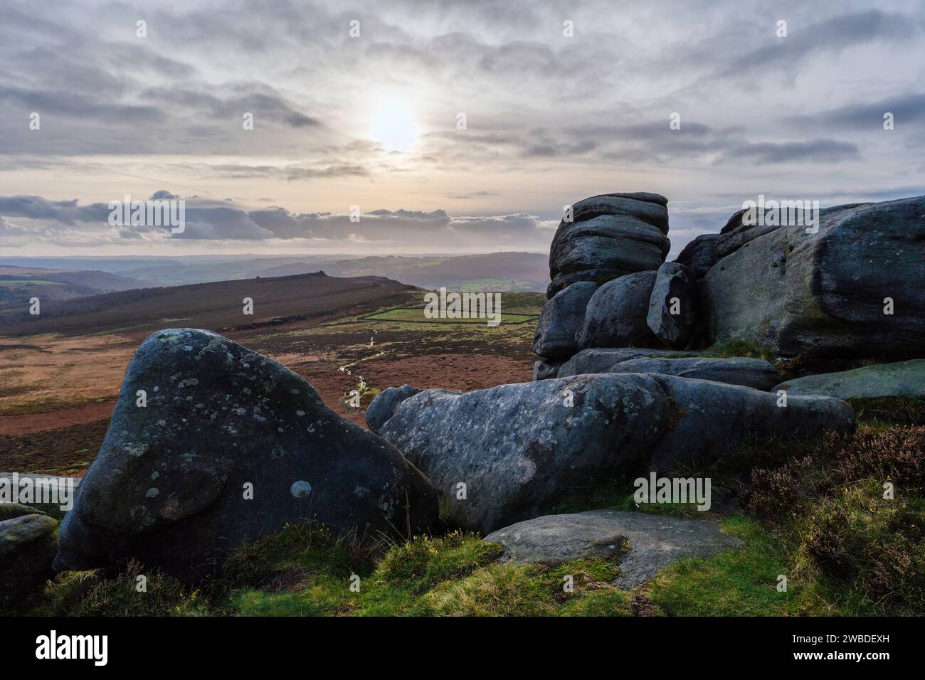 Higger Tor, Peak District National Park, South Yorkshire, England Stock ...