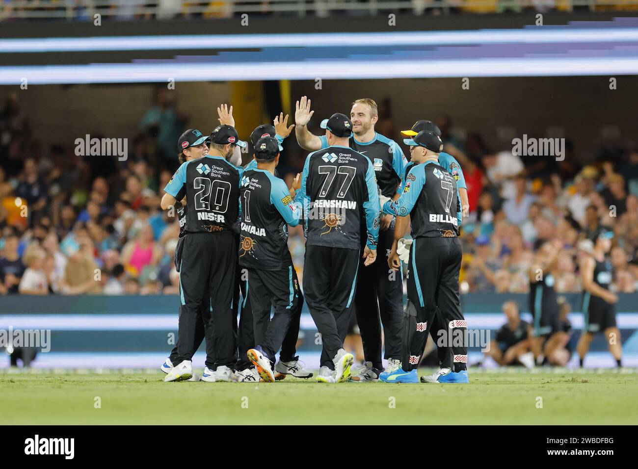 Brisbane, Australia. 10th Jan 2024. Aaron Hardie (21 Perth Scorchers ...