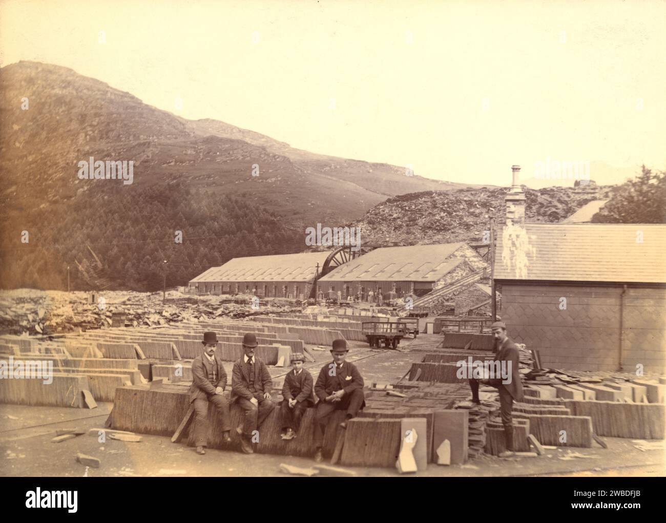 Penrhyn Slate Quarry 1890 Stock Photo - Alamy