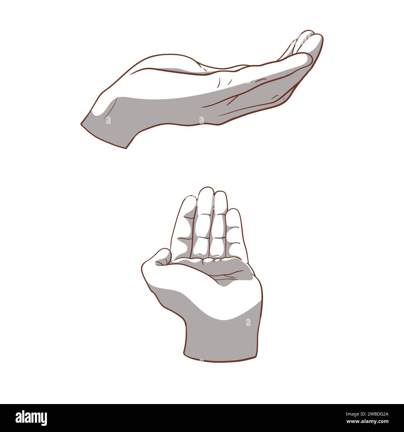 Hands gestures vector cartoon illustration Stock Vector Image & Art - Alamy