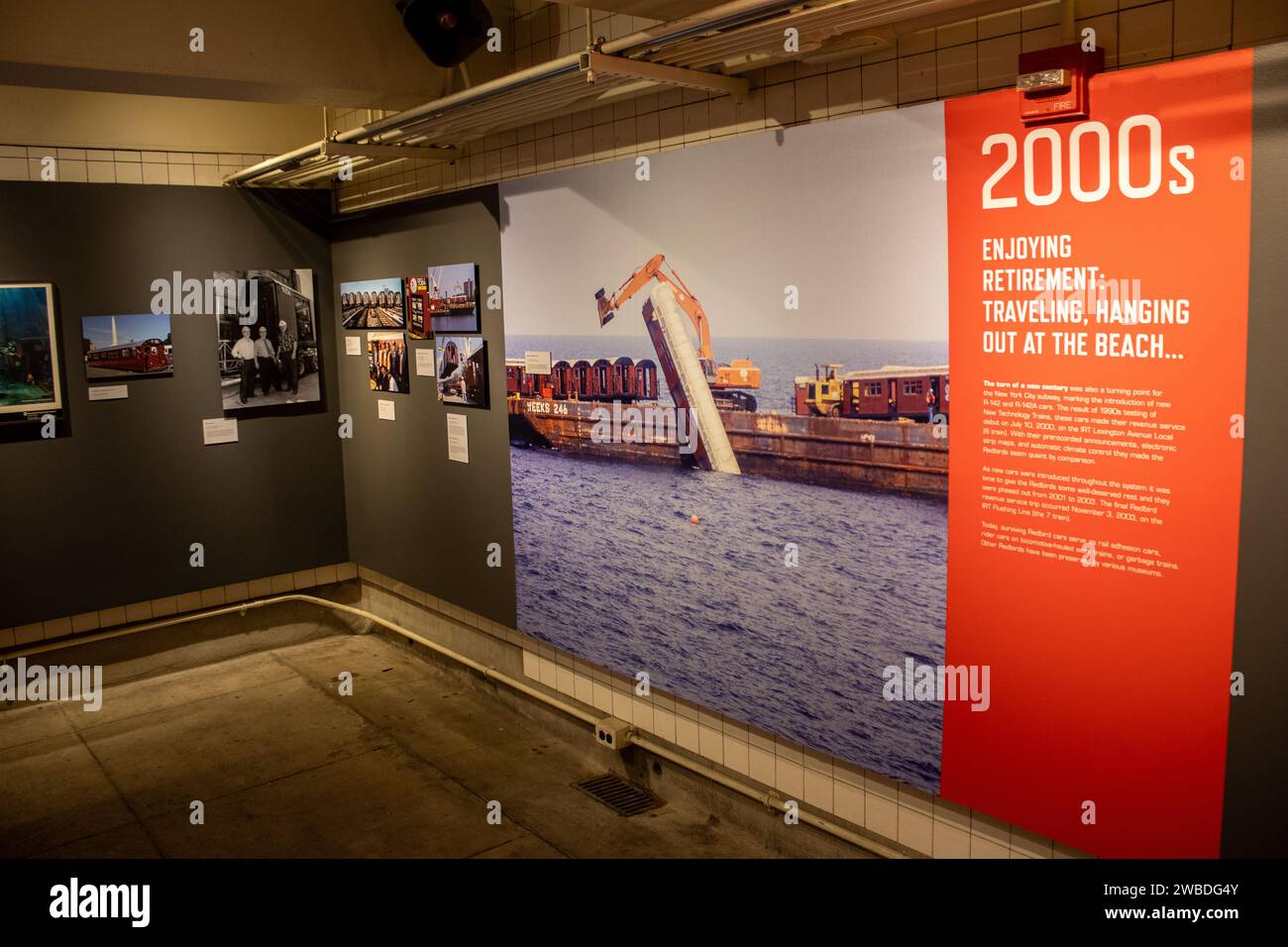 The exhibition at the subway station in the New York Transit Museum ...
