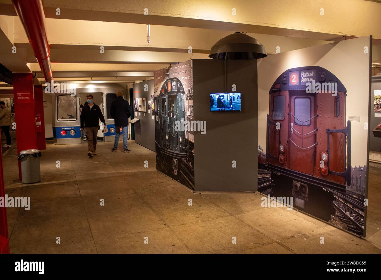 The exhibition at the subway station in the New York Transit Museum ...