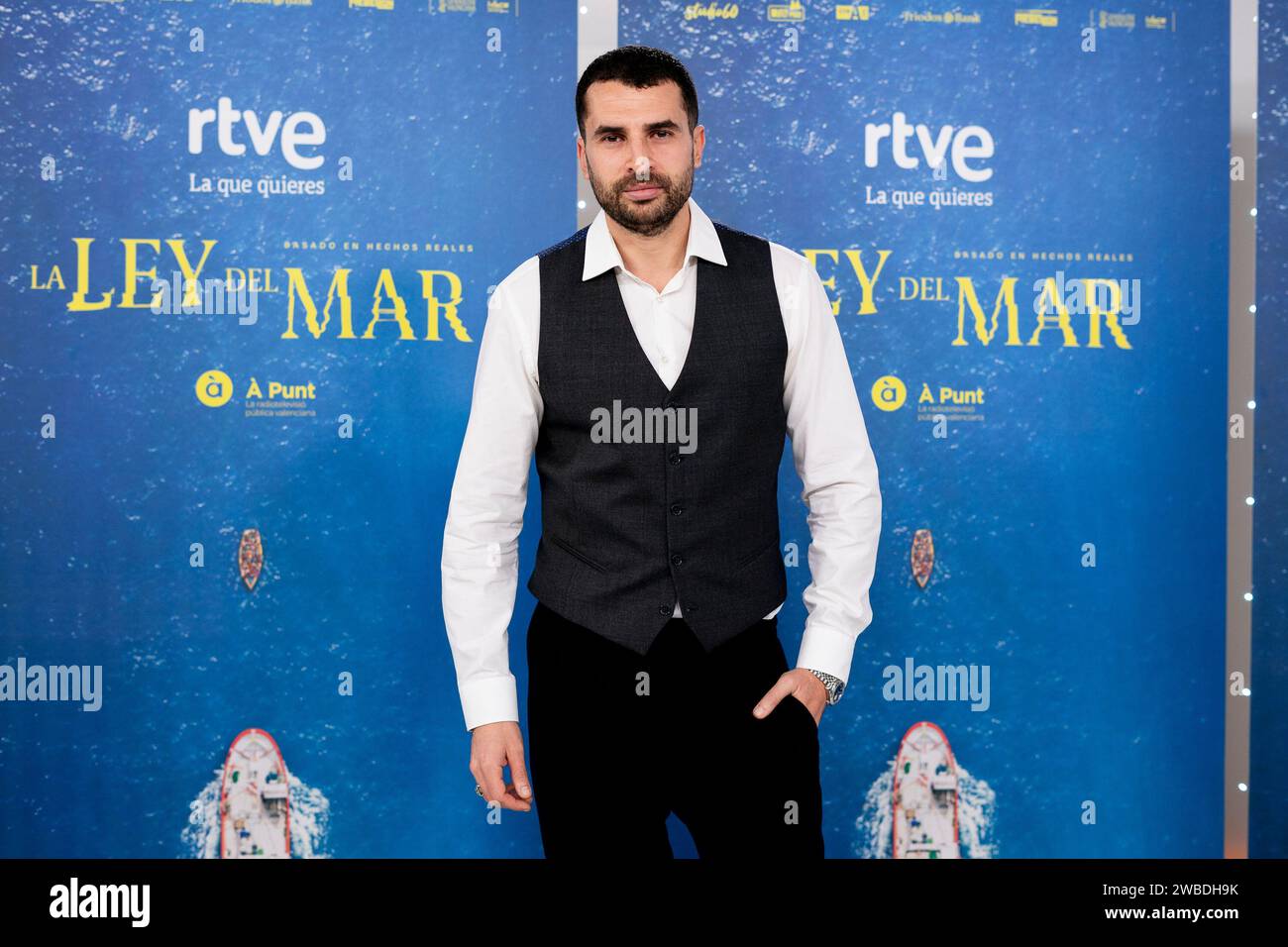 Actor Mehdi Regragui poses during the presentation of the miniseries ...