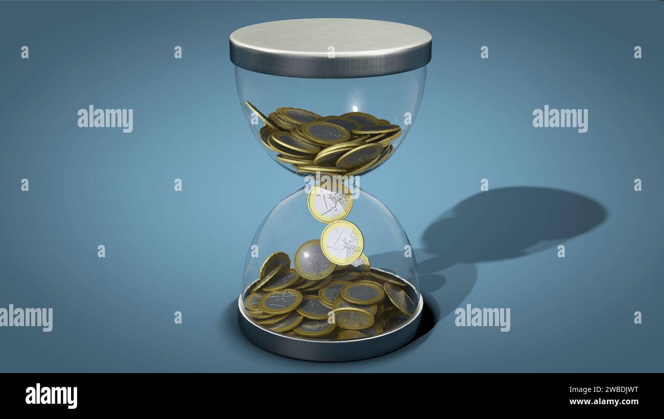 Time money clock coin hi-res stock photography and images - Alamy