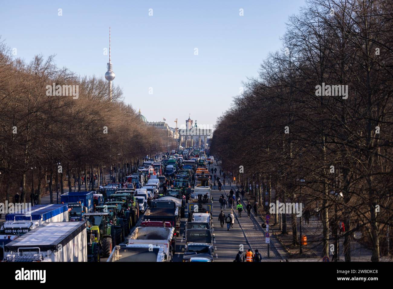 Bauernproteste vor dem Brandenburger Tor in Berlin Berlin, Deutschland ...