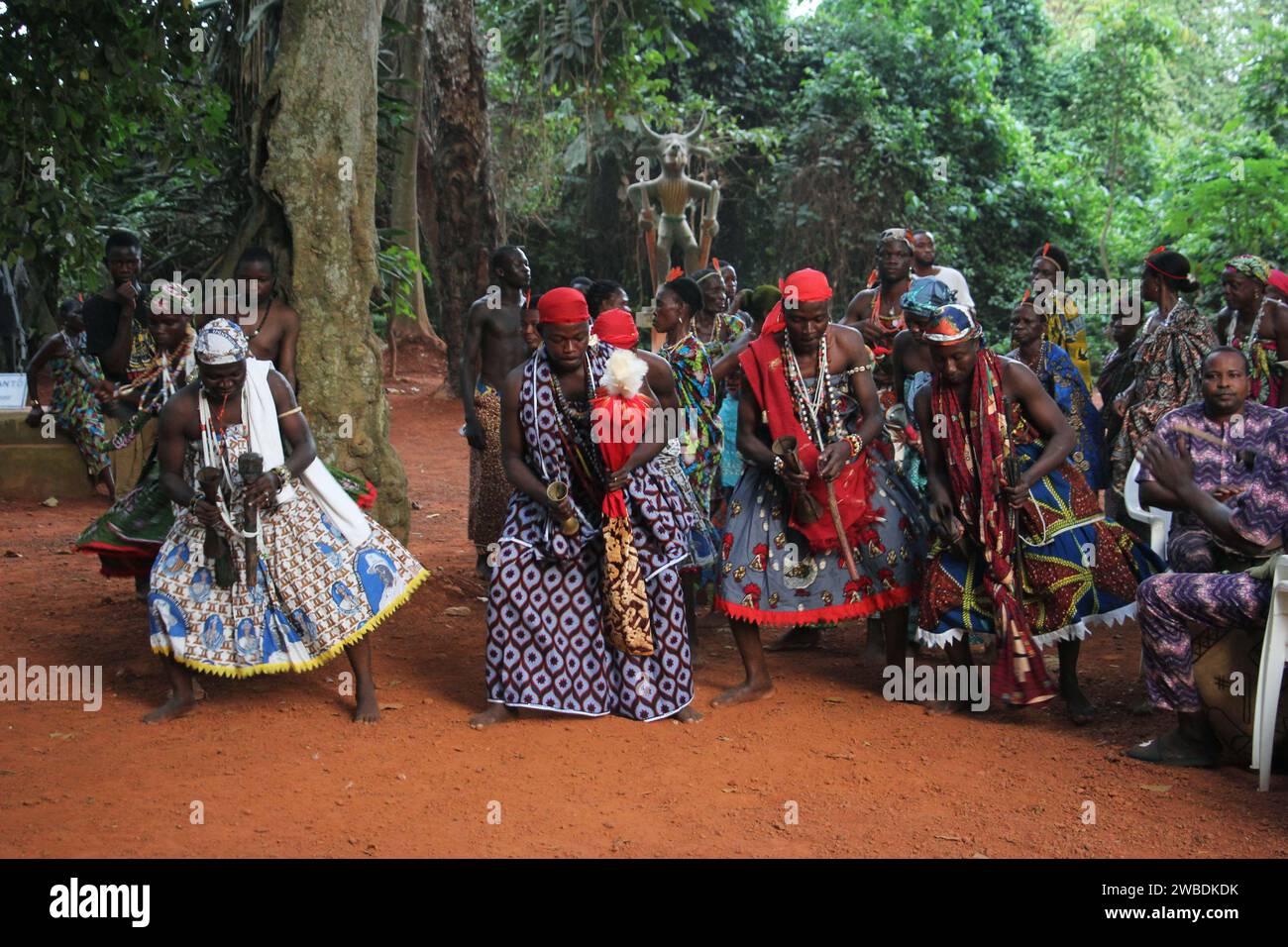 Ouidah, Benin. 9th Jan, 2024. Locals dance during the first edition of ...