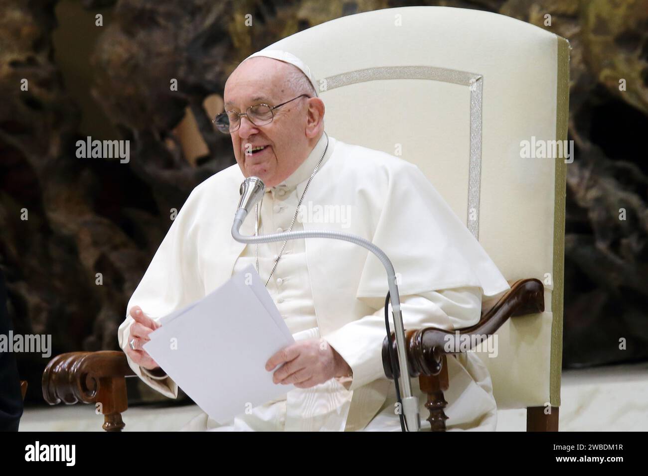 January 10, 2024 - POPE FRANCIS during his wednesday General Audience ...