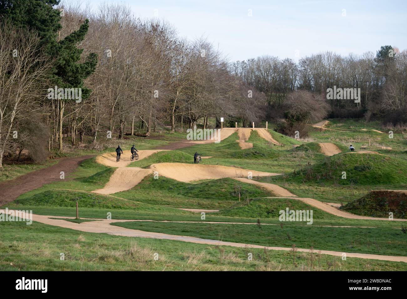 The mountain biking track, Newbold Comyn, Leamington Spa, Warwickshire ...