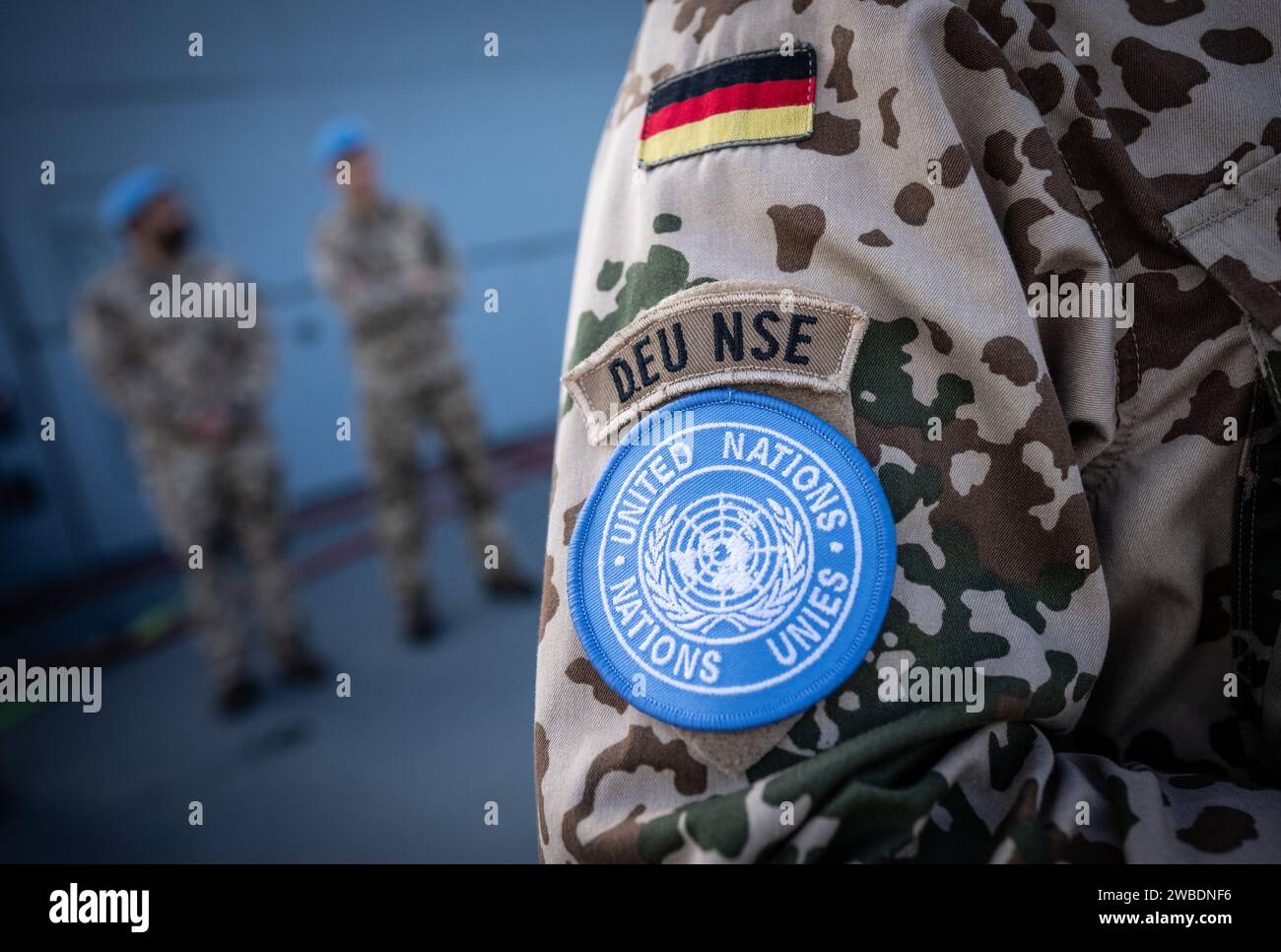 Beirut, Lebanon. 10th Jan, 2024. Bundeswehr soldiers stand on the ...