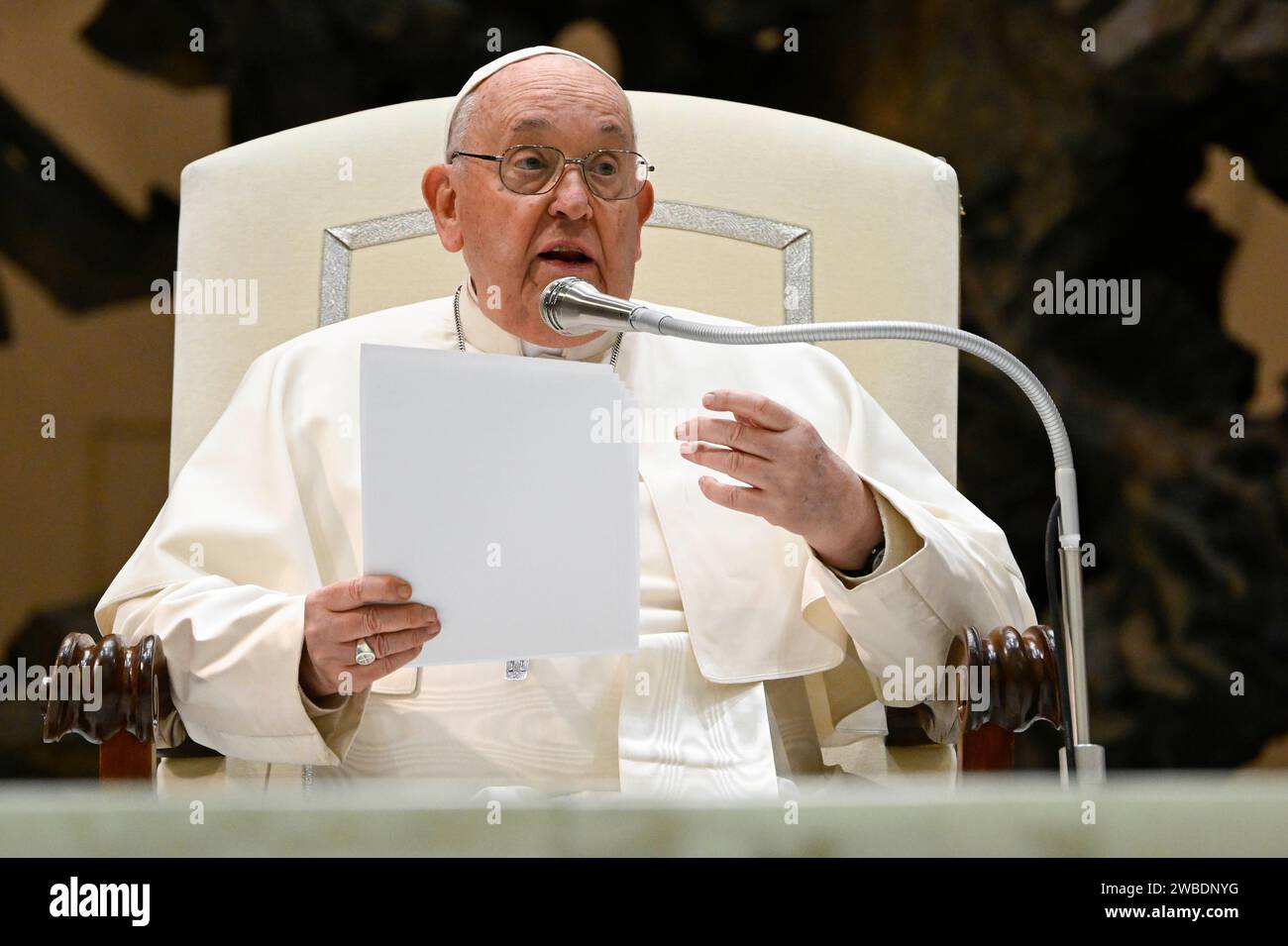 Vatican, Vatican. 10th Jan, 2024. Italy, Rome, Vatican, 2024/1/10. Pope ...