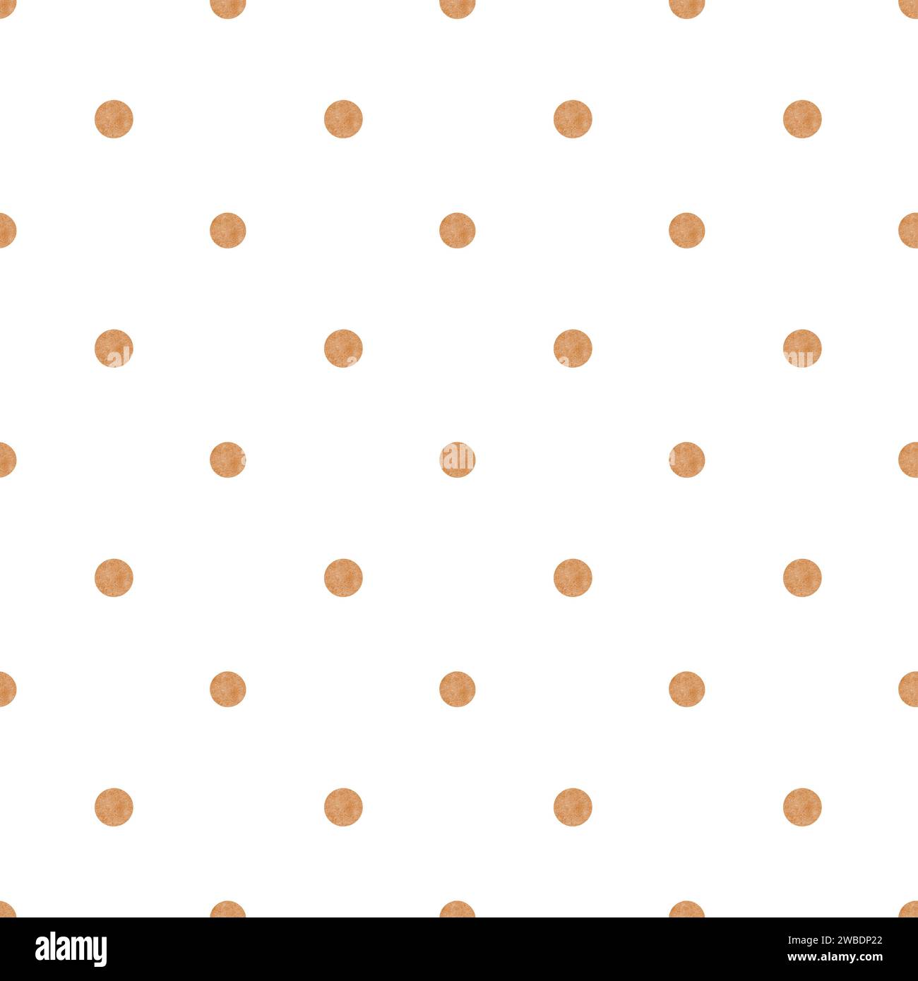 Watercolor seamless pattern of brown dots on a white background. Simple ...