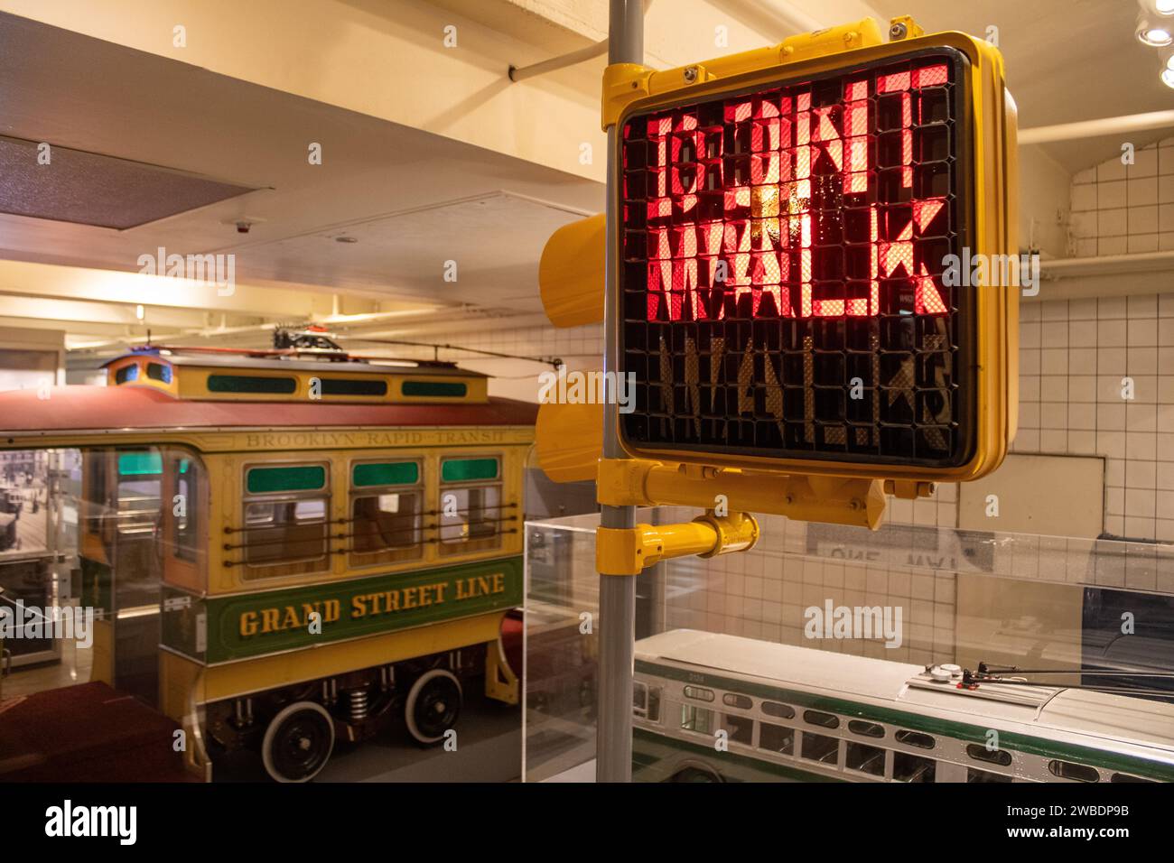 The interior of the Transit Museum in Brooklyn, New York, United States ...