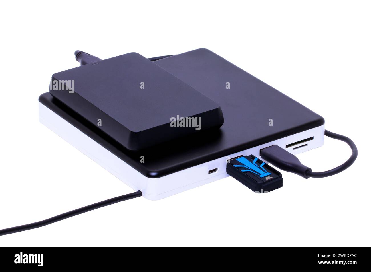 External DVD CD usb burner drive and player with integrated USB ...