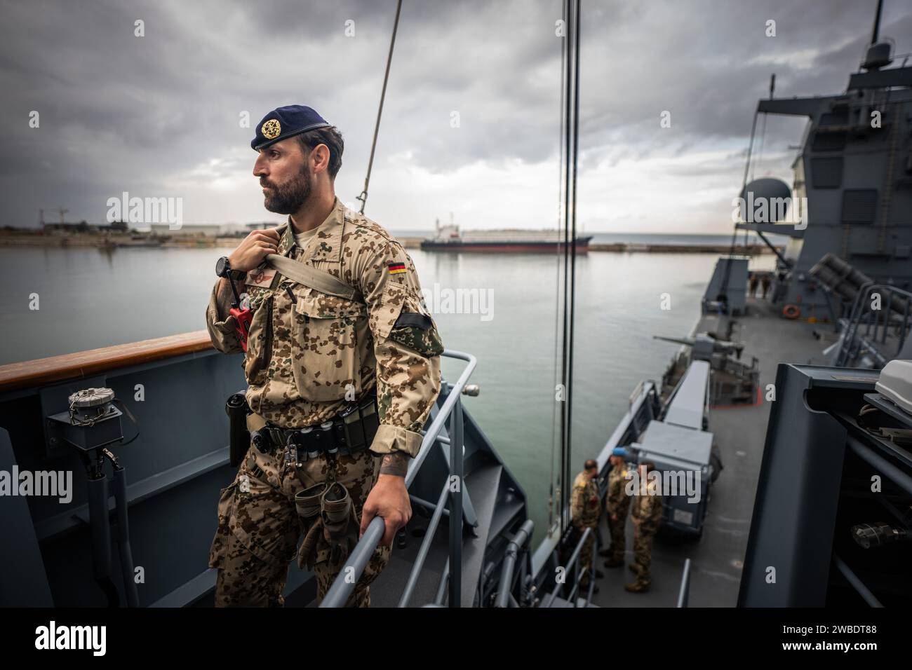Beirut, Lebanon. 10th Jan, 2024. A soldier of the German Armed Forces ...