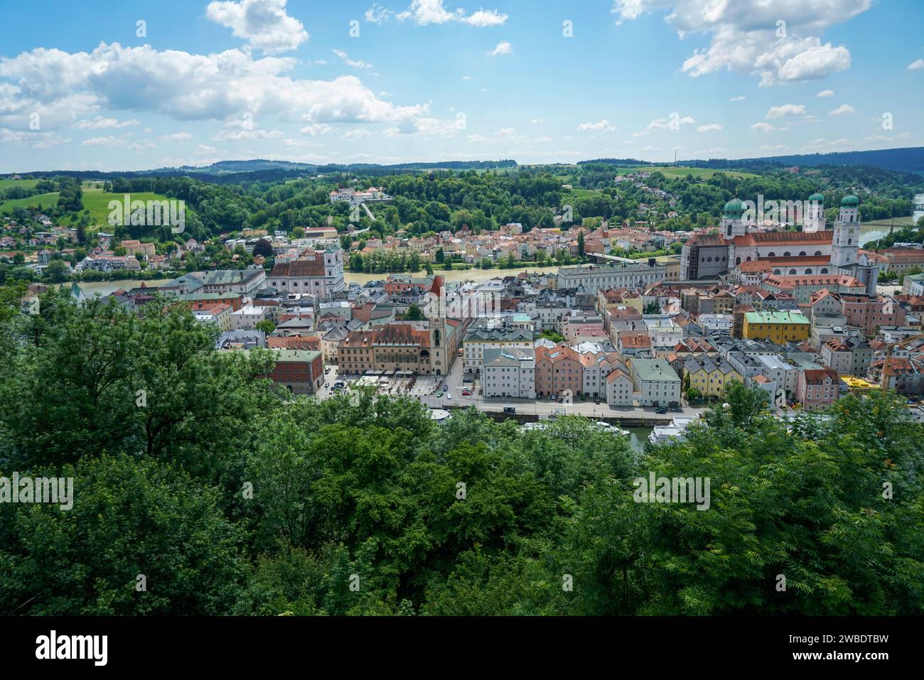 Passau is known for its old town and baroque buildings, including St ...