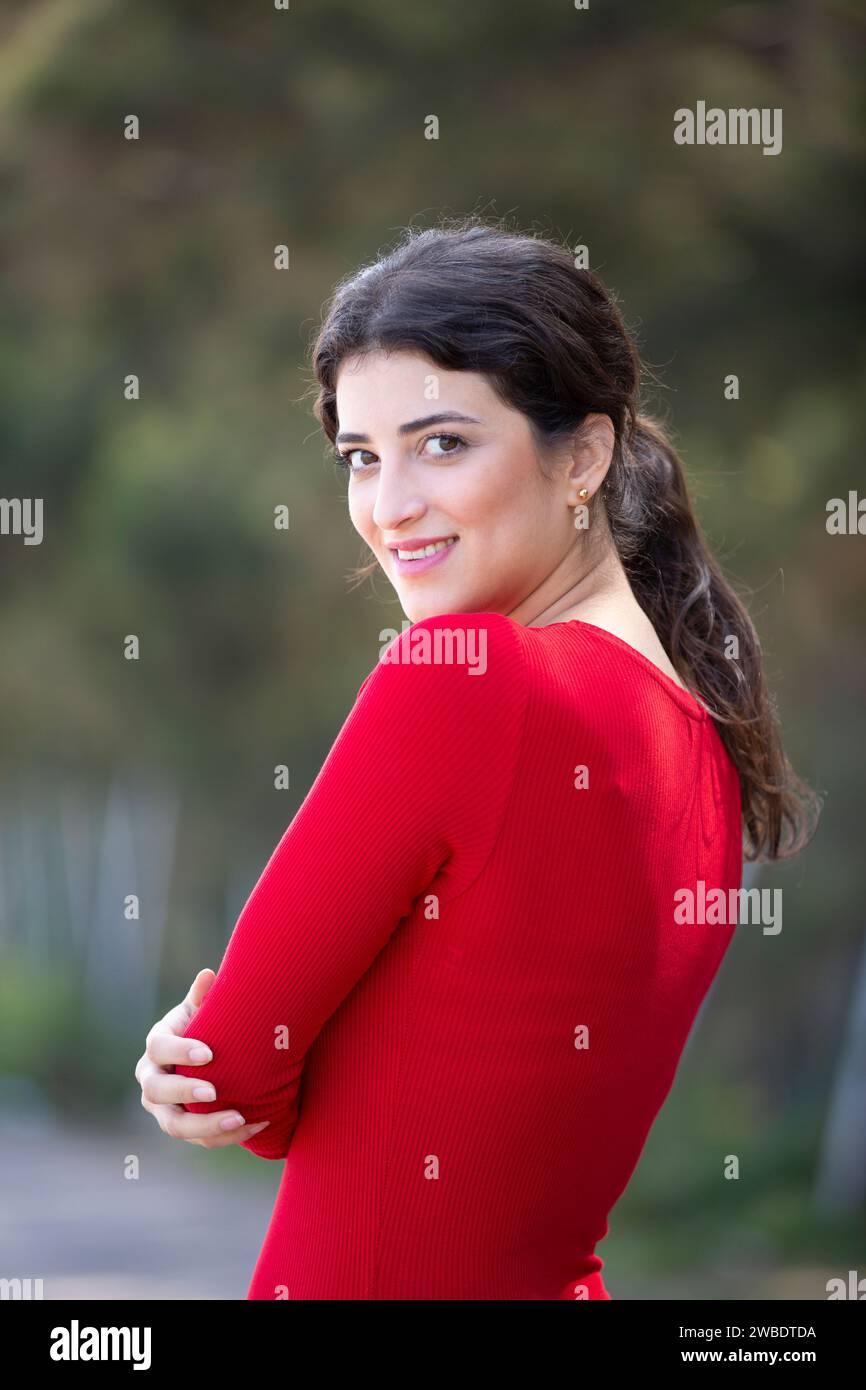Young womans behind hi-res stock photography and images - Alamy