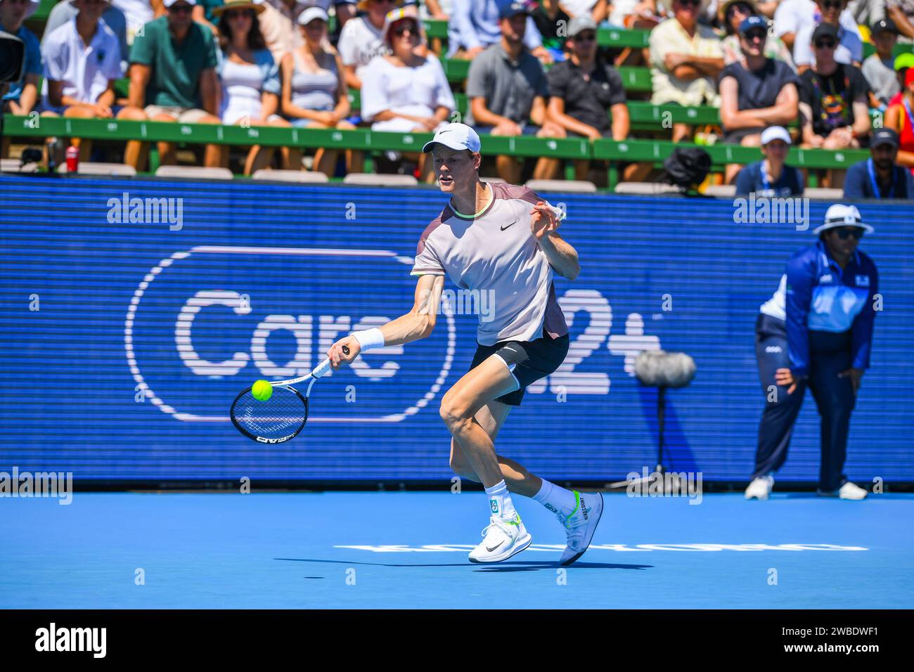 Melbourne, Australia. 10th Jan, 2024. World No.4 Jannik Sinner of Italy seen in action during ...