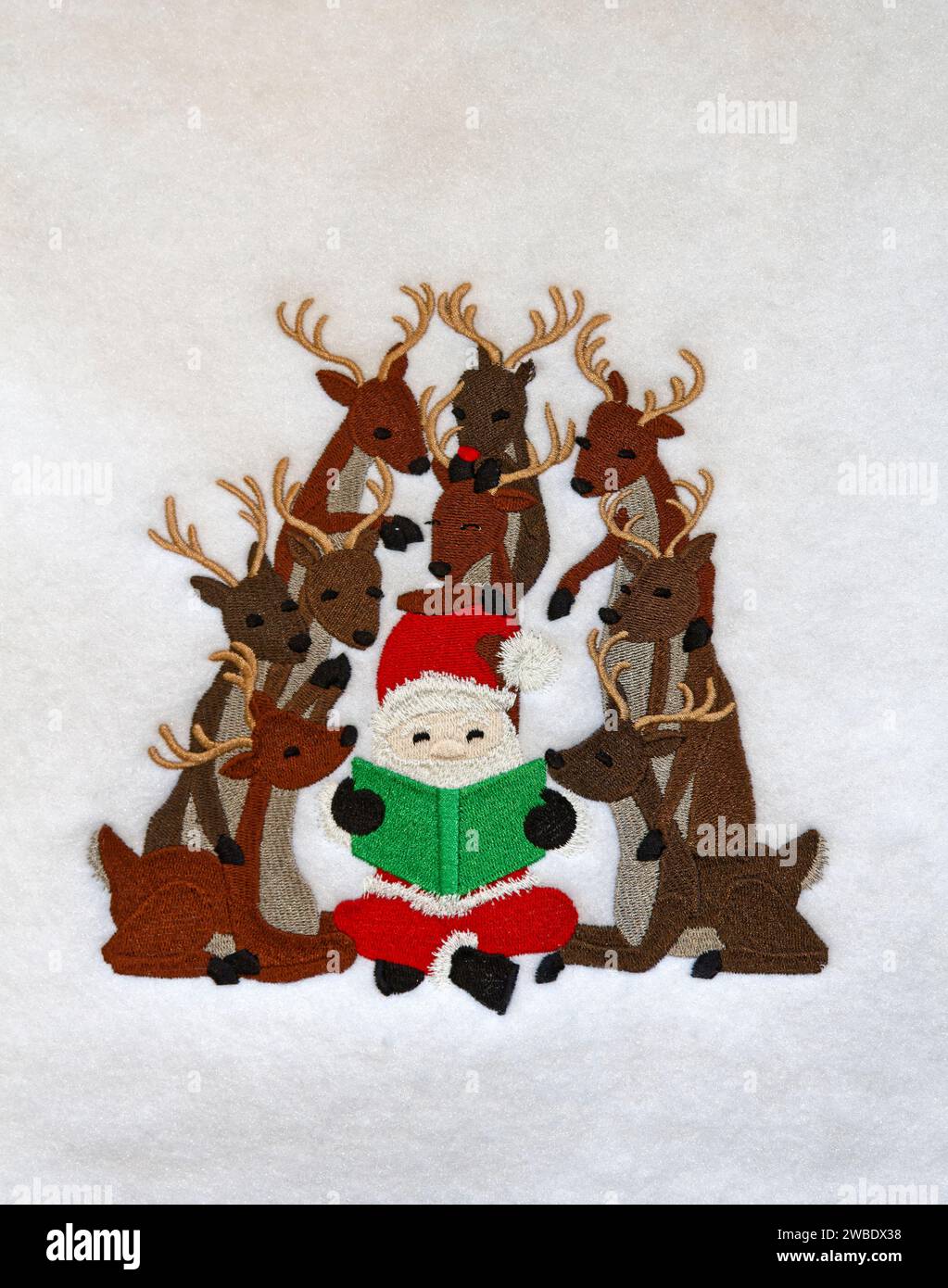 Santa reading reindeer cute hi-res stock photography and images - Alamy