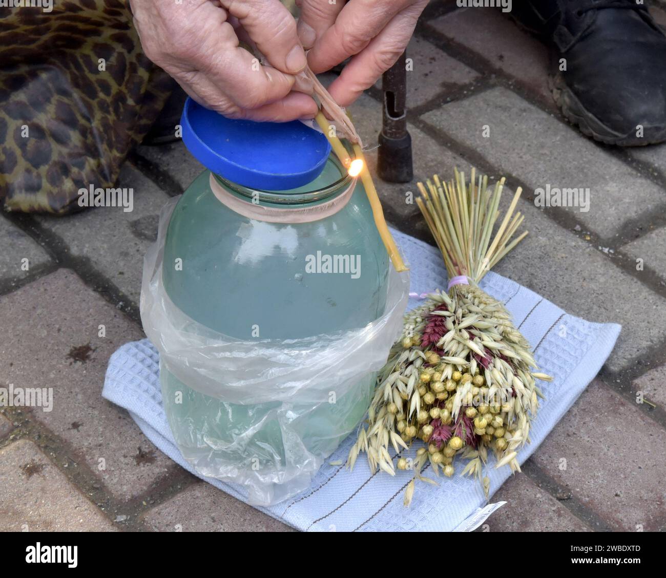 Water consecration ceremony hi-res stock photography and images - Alamy