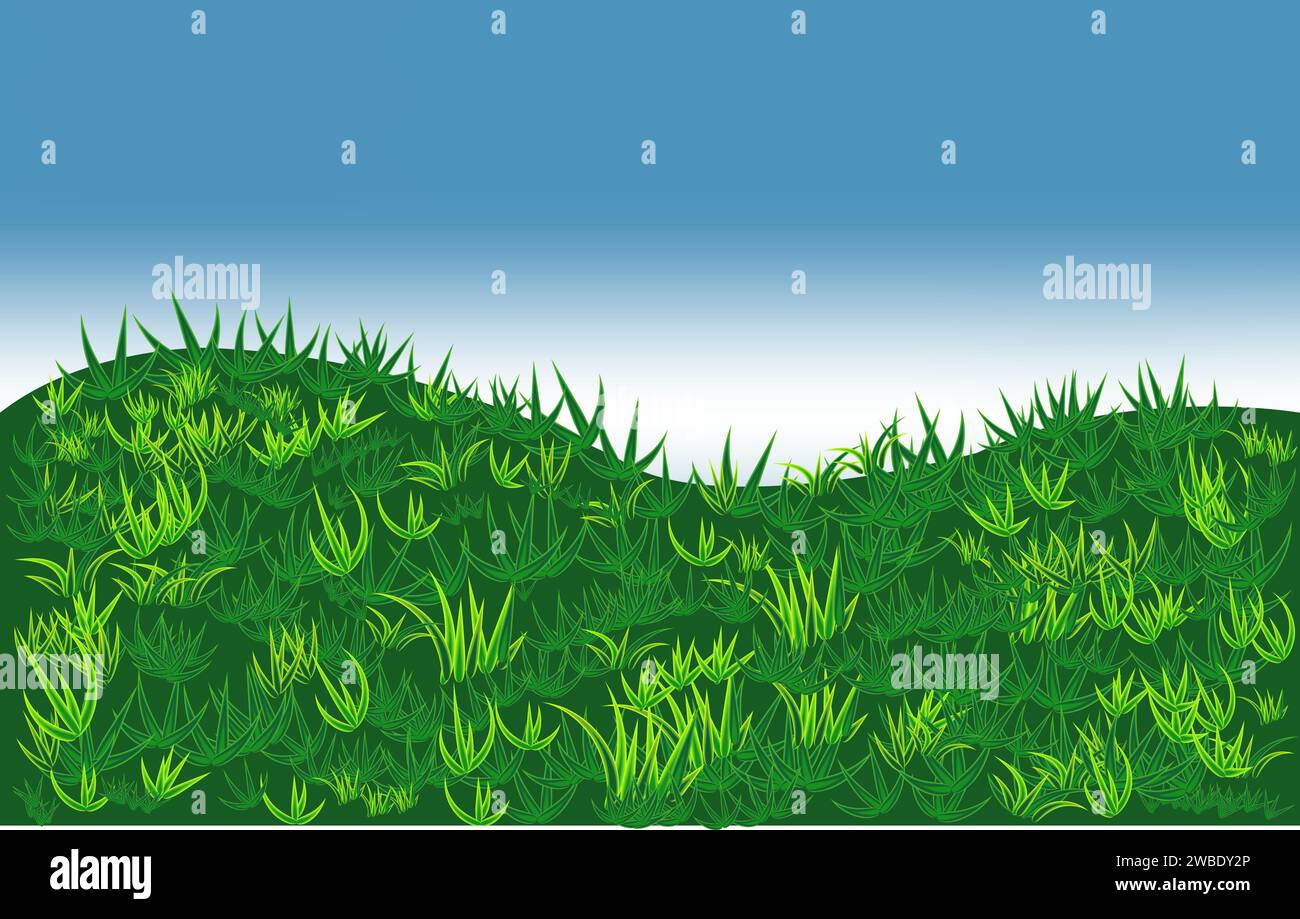 Green grassy hill Stock Vector Images - Alamy