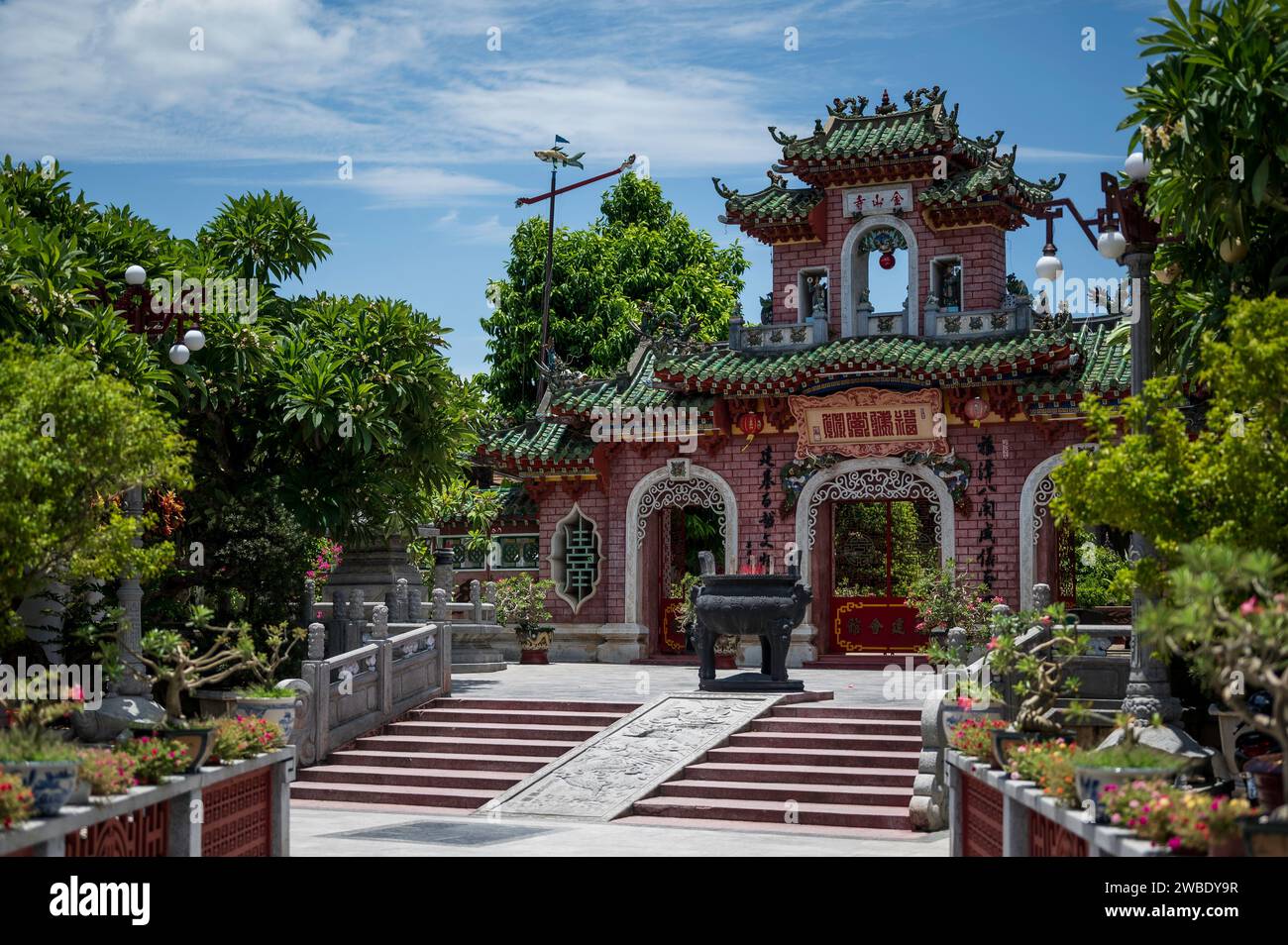 An ancient facade of a religious temple, in south east Asia. The ...