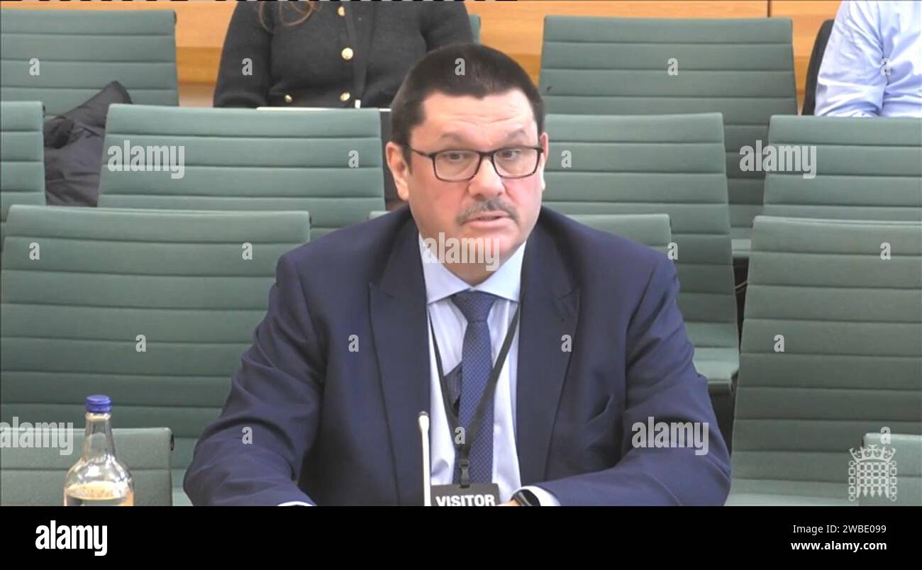 Screen grab taken from Parliament TV of HS2 Ltd executive chairman Sir ...