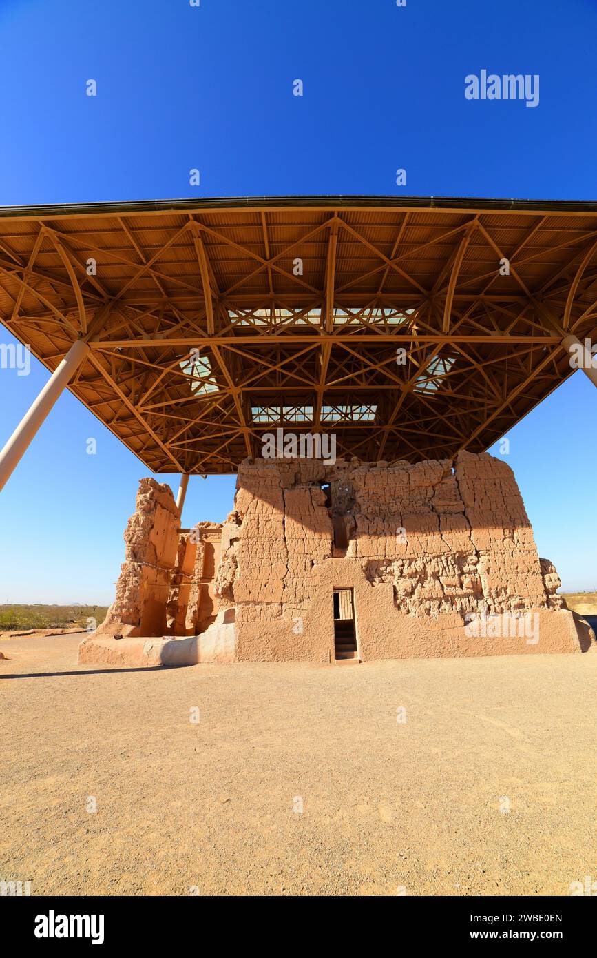 Ancient Casa Grande Ruins National Monument of the Pre-columbian ...