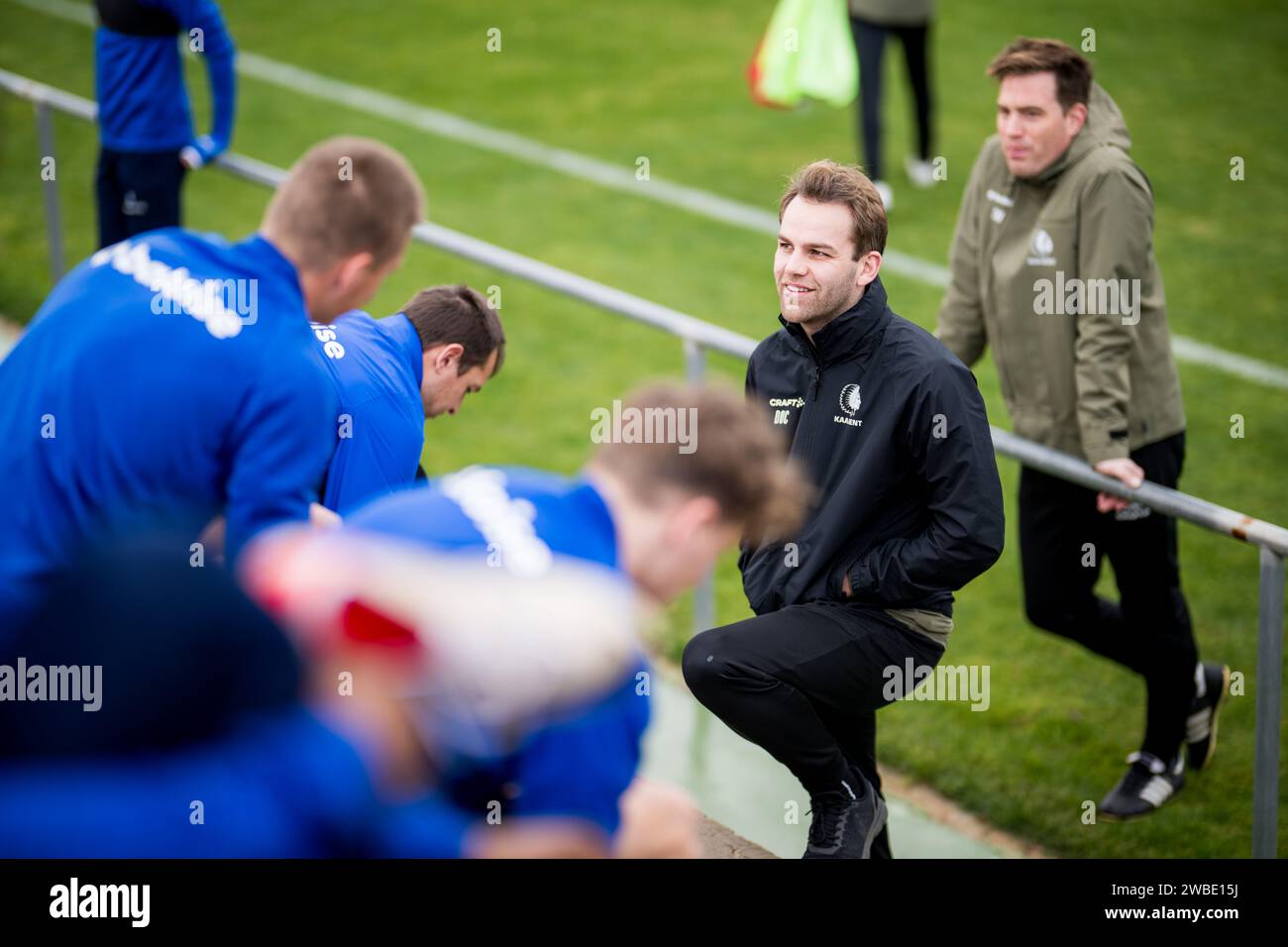 Oliva, Spain. 10th Jan, 2024. Gent's physical coach Stijn Matthys and ...