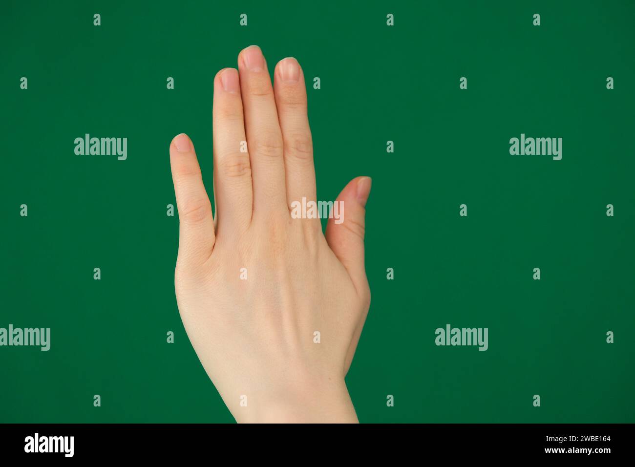 Palm with fingers stuck. Woman's hand. High quality photo Stock Photo ...