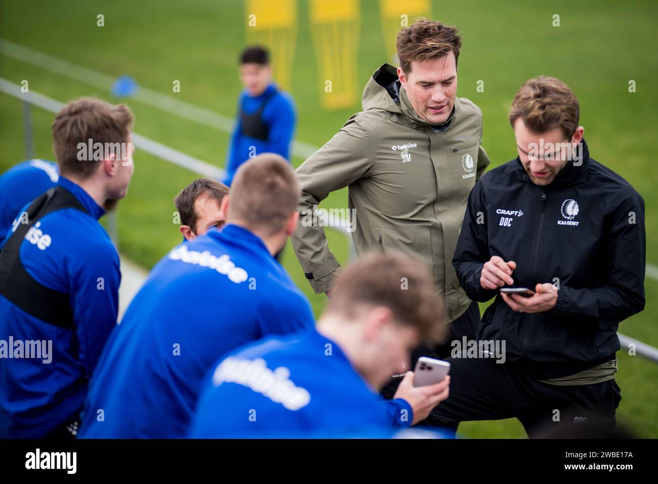 Oliva, Spain. 10th Jan, 2024. Gent's physical coach Stijn Matthys and ...