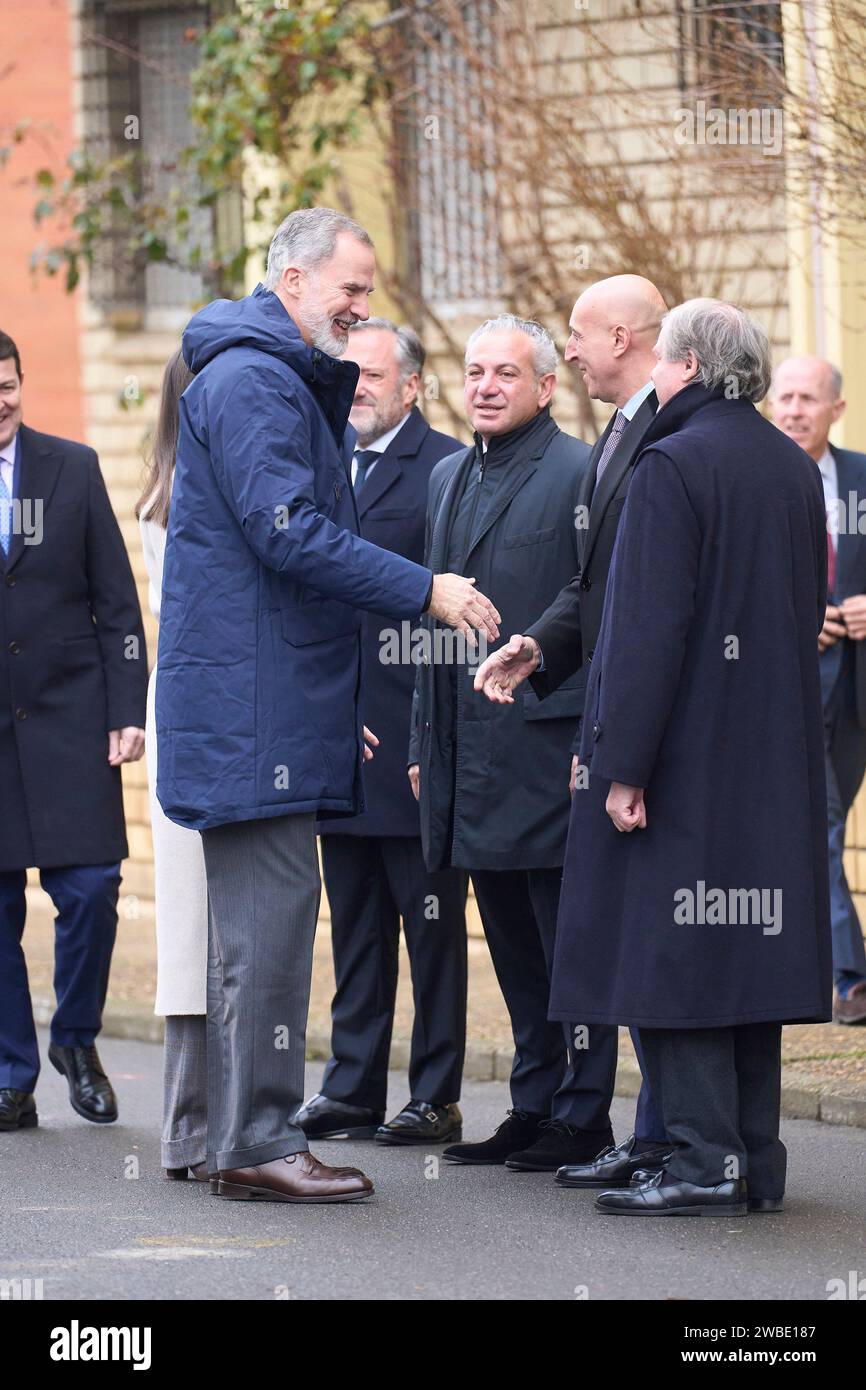 Leon. Spain. 20240110, King Felipe VI of Spain, Queen Letizia of Spain ...