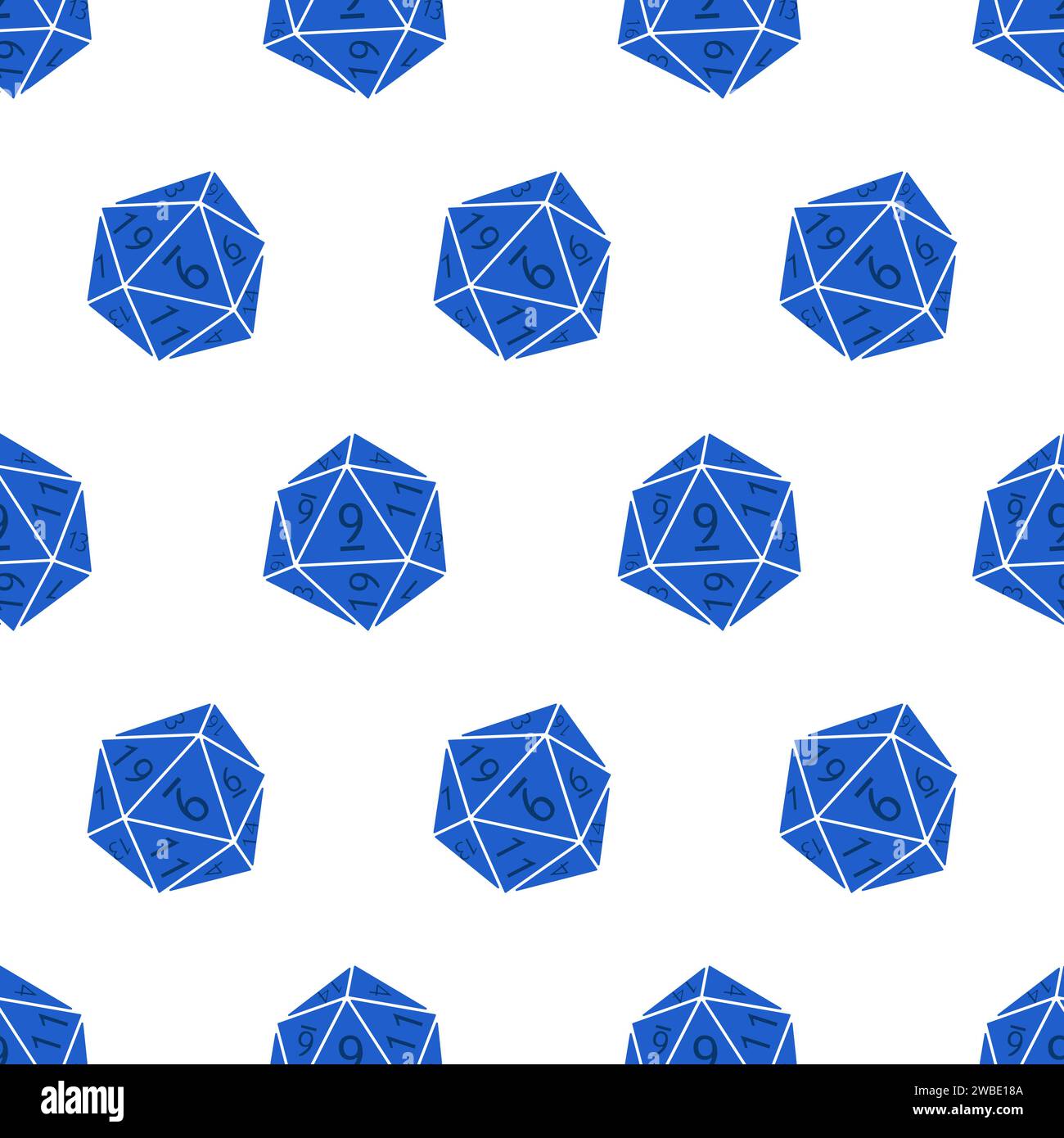 Seamless pattern with d20 dices vector illustration Stock Vector Image ...