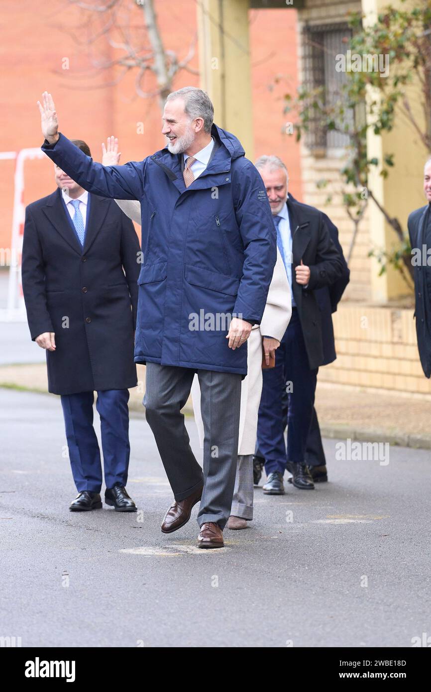 Leon. Spain. 20240110, King Felipe VI of Spain, Queen Letizia of Spain ...